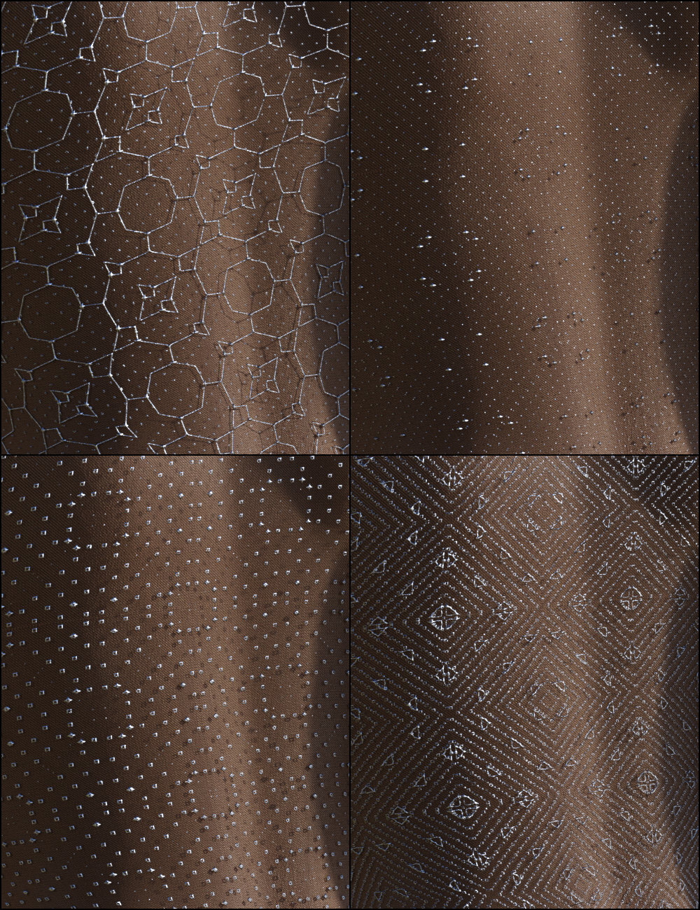 MMX Metallic Lace Shaders for Iray | Daz 3D