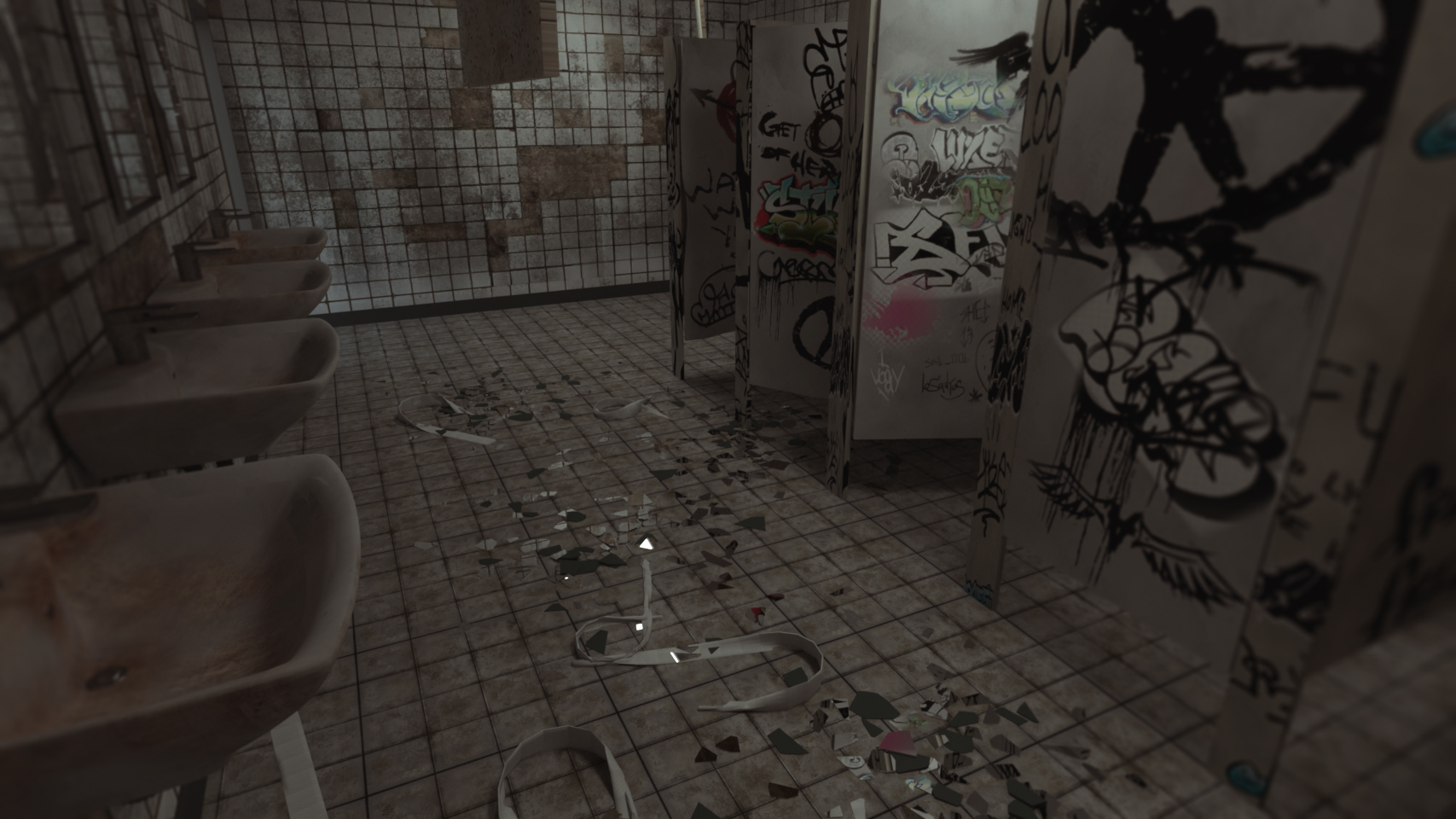 Grungy High School Restroom | Daz 3D