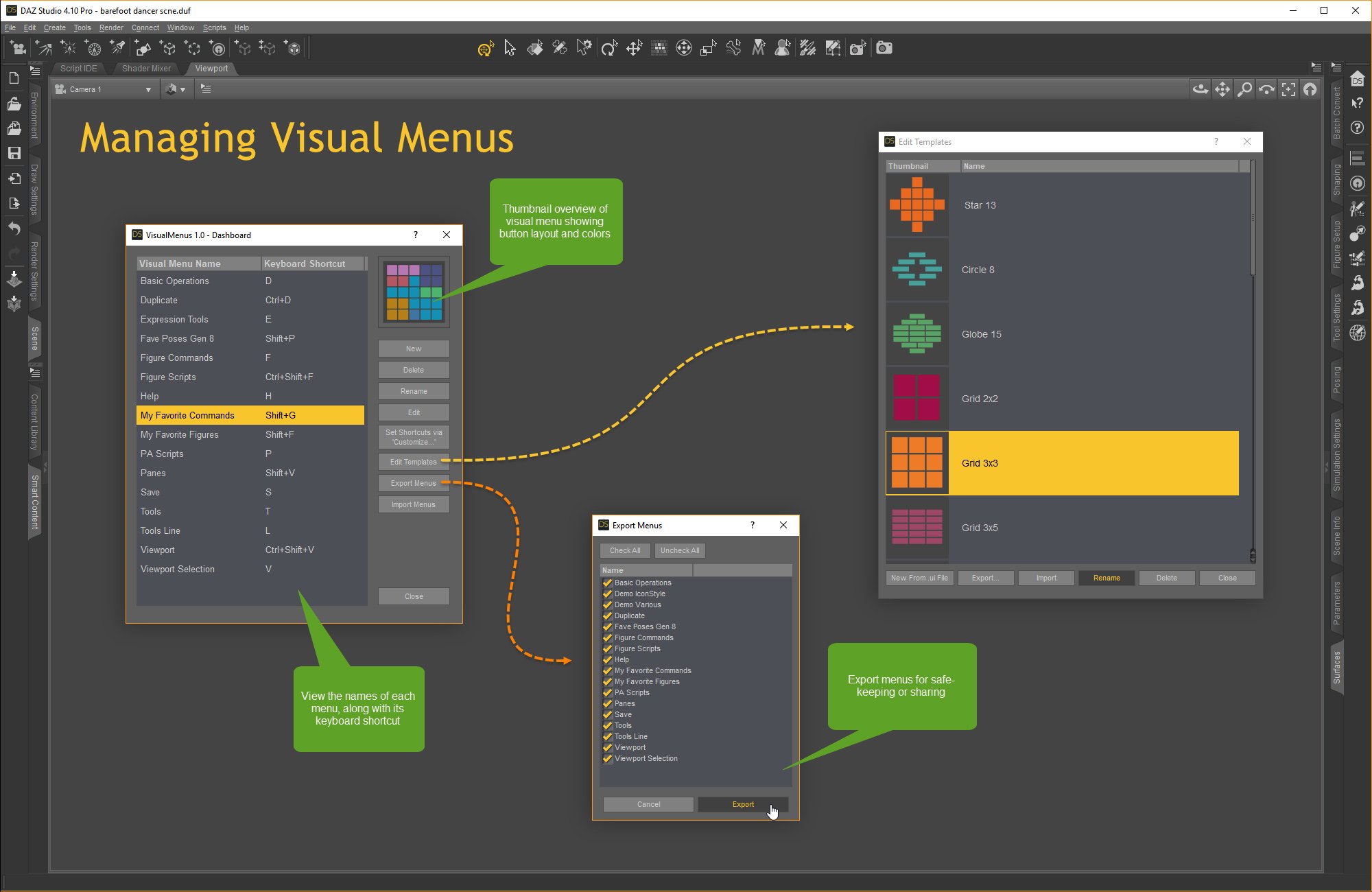 VisualMenus | Daz 3D