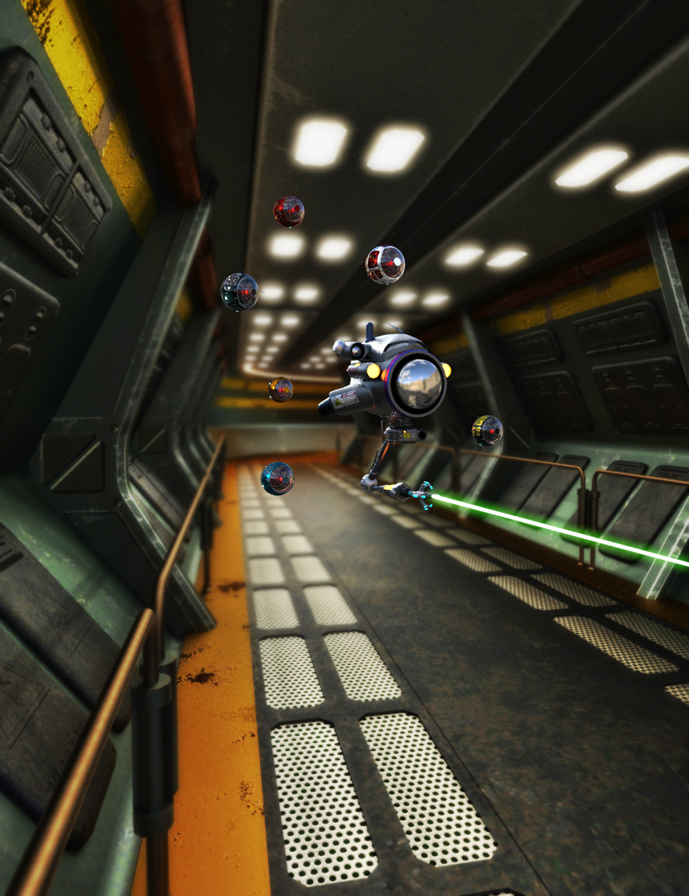 Sci-fi Corridor Level 21 | Daz 3D