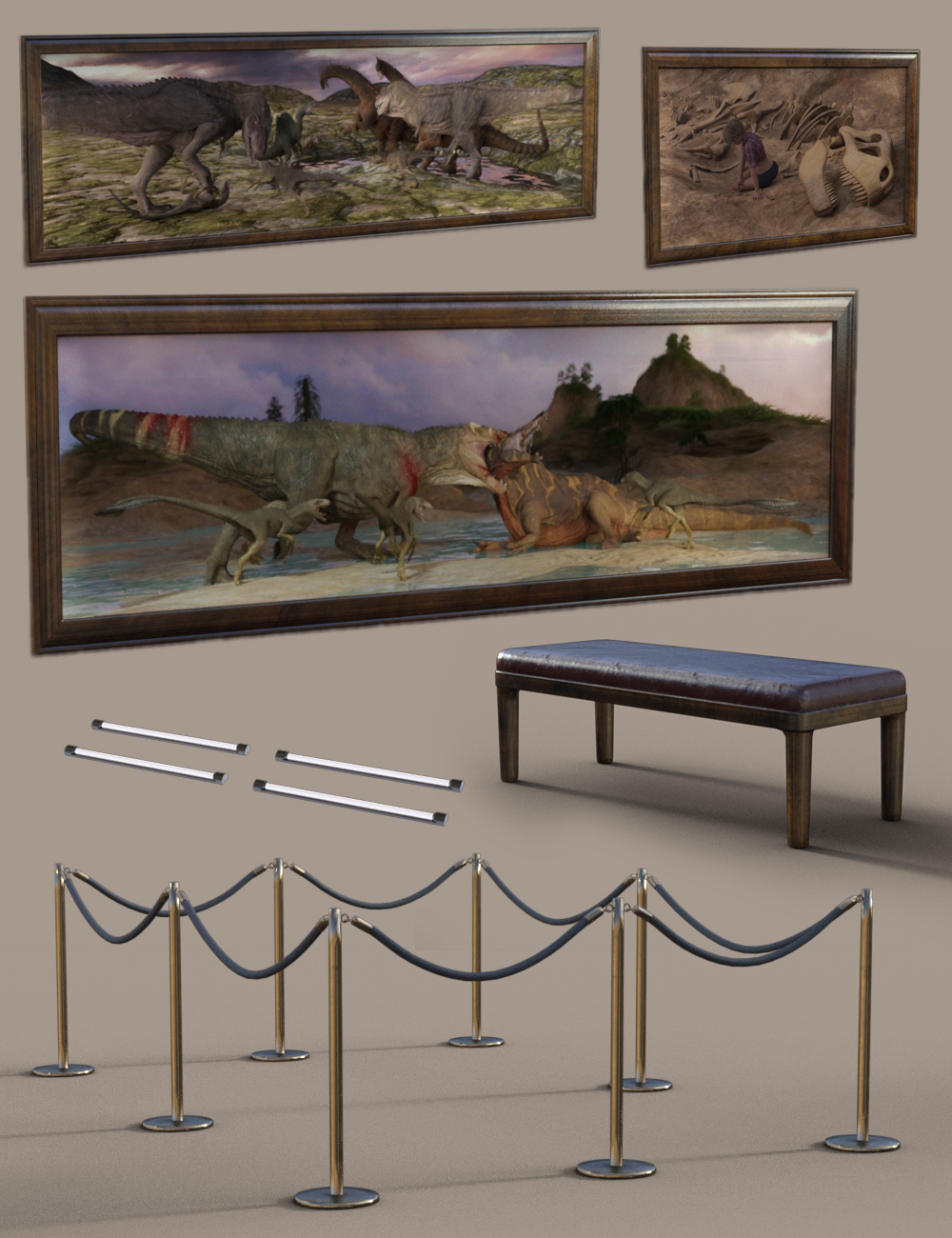 Dinosaur Exhibition Gallery | Daz 3D