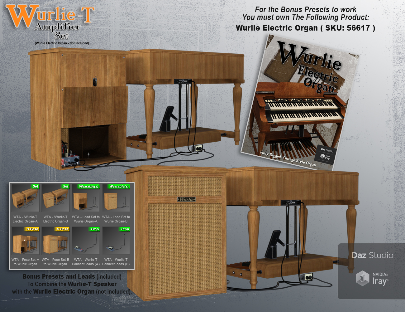Wurlie-T Amplifier Set | Daz 3D