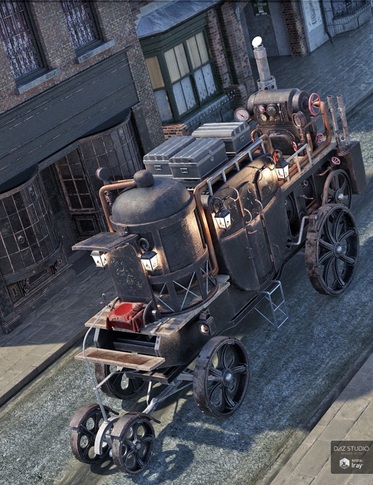Steam Powered Carriage | Daz 3D