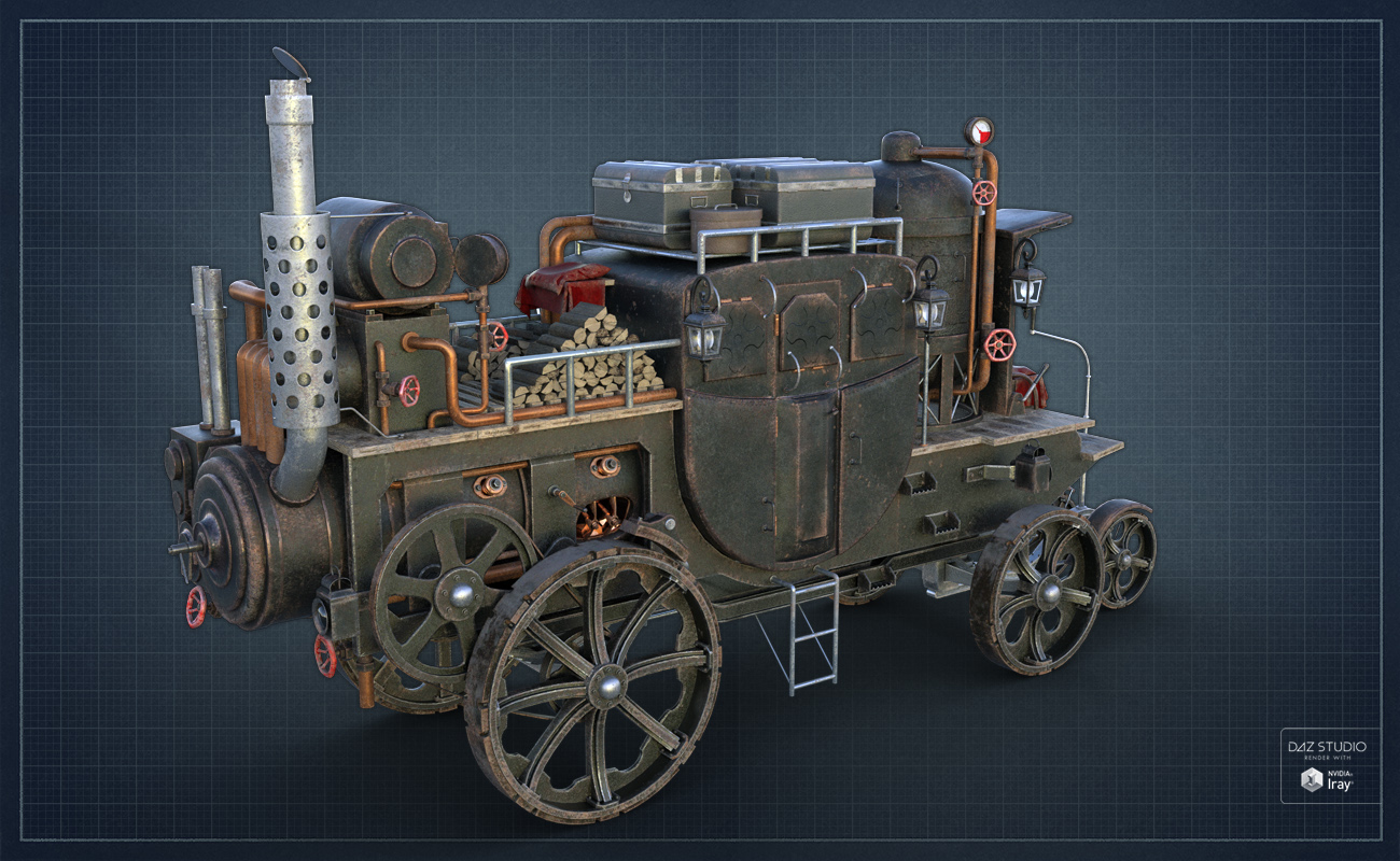 Steam Powered Carriage | Daz 3D