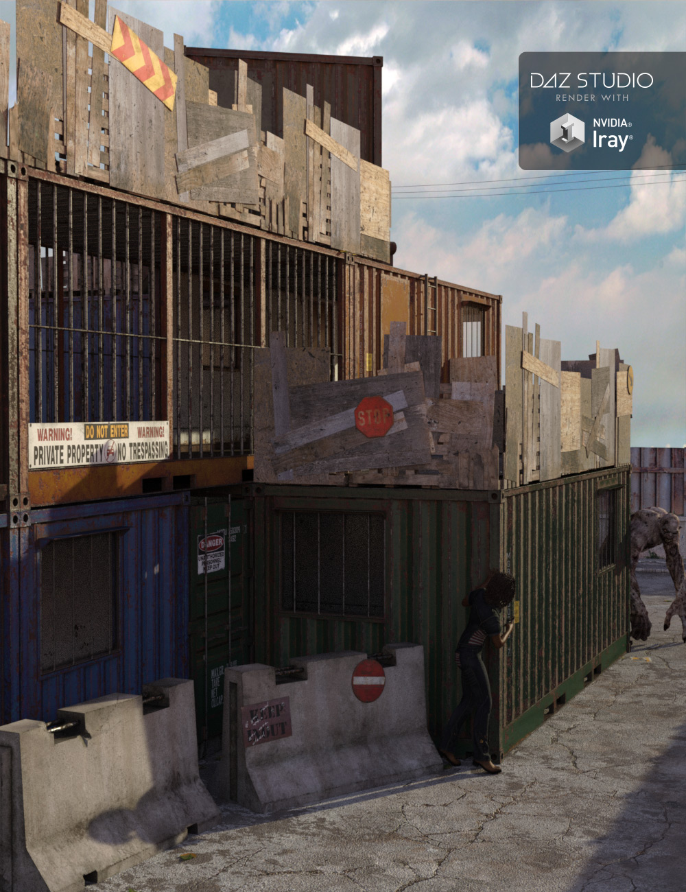 Survival Container Stronghold | Daz 3D
