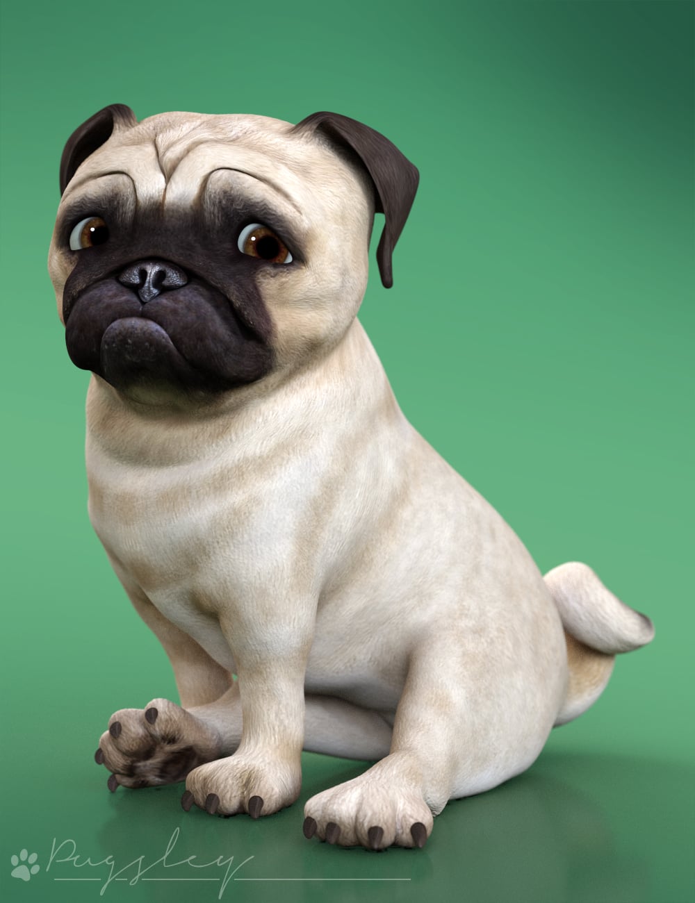 Pugsley the Stylized Pug | Daz 3D