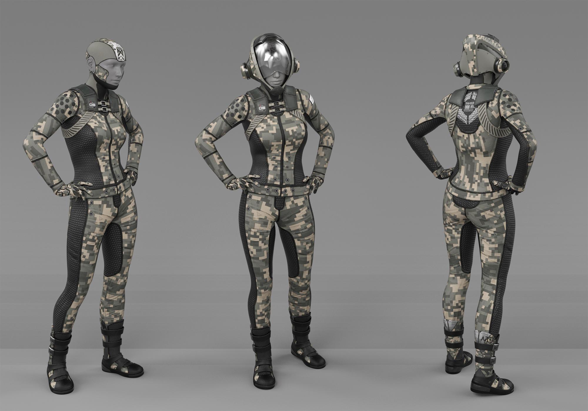 Sci-Fi Task Force Outfit for Genesis 8 Female(s) | Daz 3D