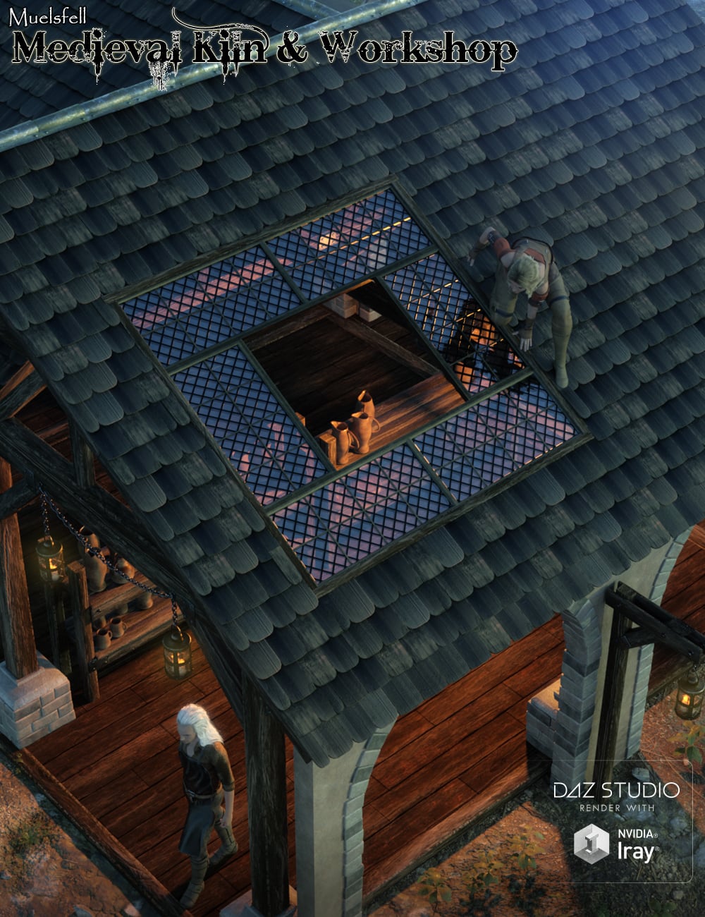 Muelsfell Modular Medieval Kiln & Workshop | Daz 3D