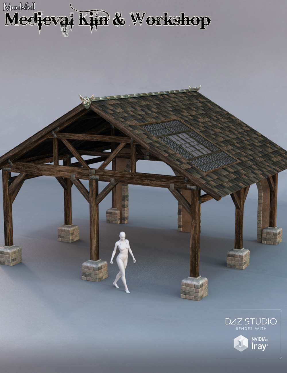 Muelsfell Modular Medieval Kiln & Workshop | Daz 3D
