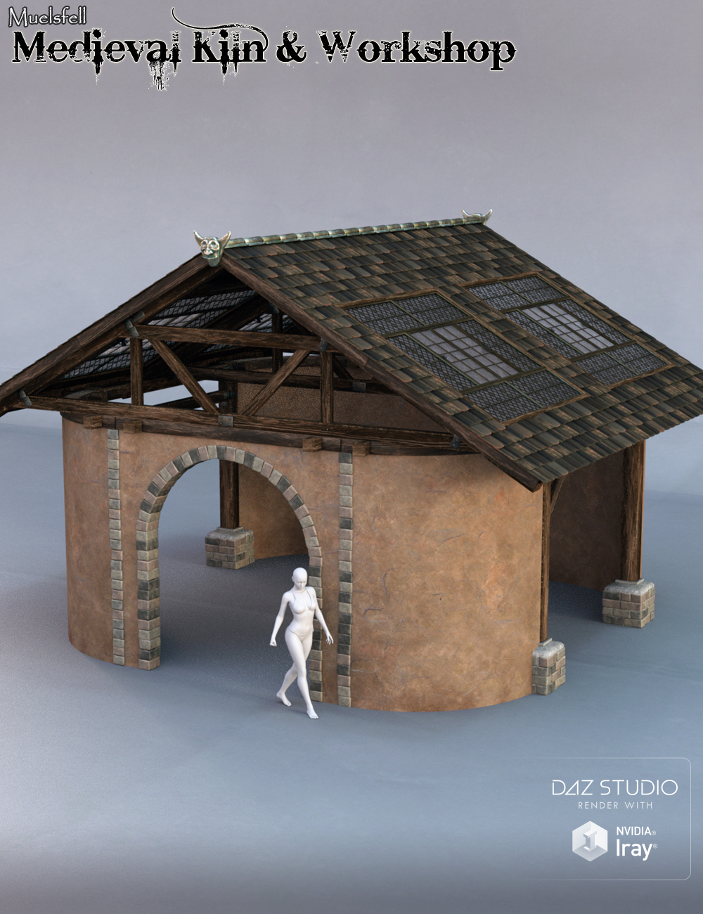 Muelsfell Modular Medieval Kiln & Workshop | Daz 3D