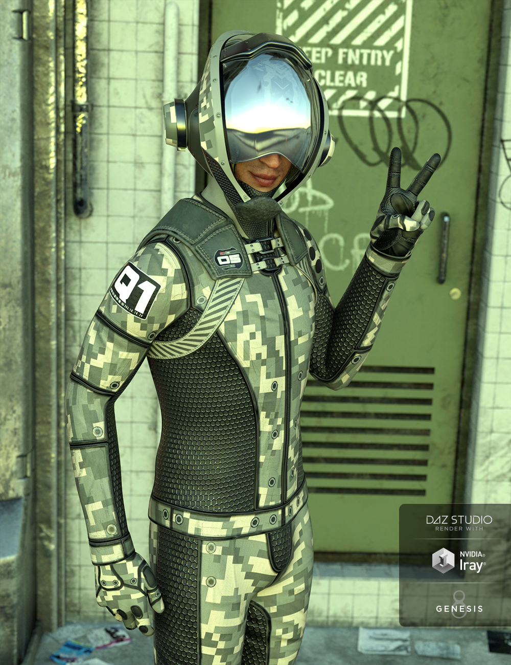 Sci-Fi Task Force Outfit for Genesis 8 Male(s) | Daz 3D