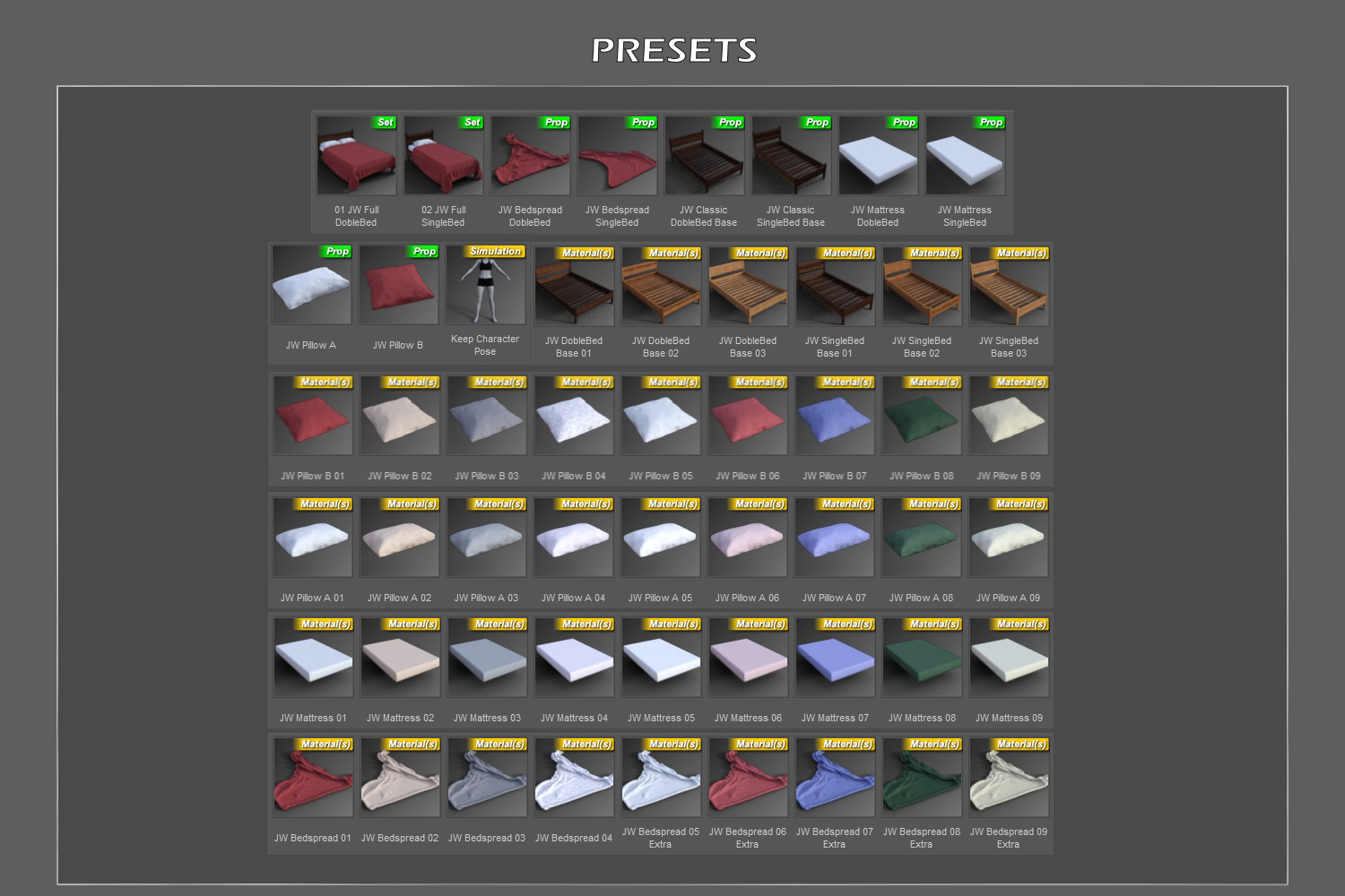 dForce JW Classic Bed | Daz 3D