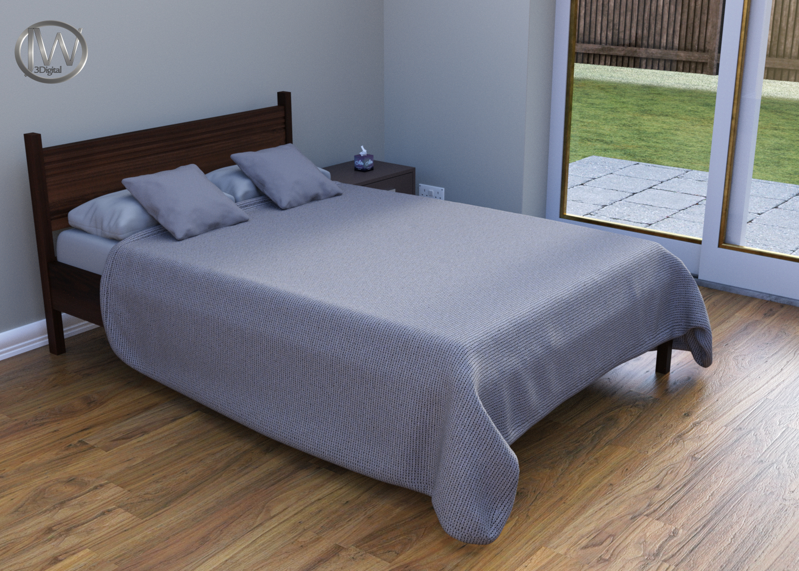 dForce JW Classic Bed | Daz 3D