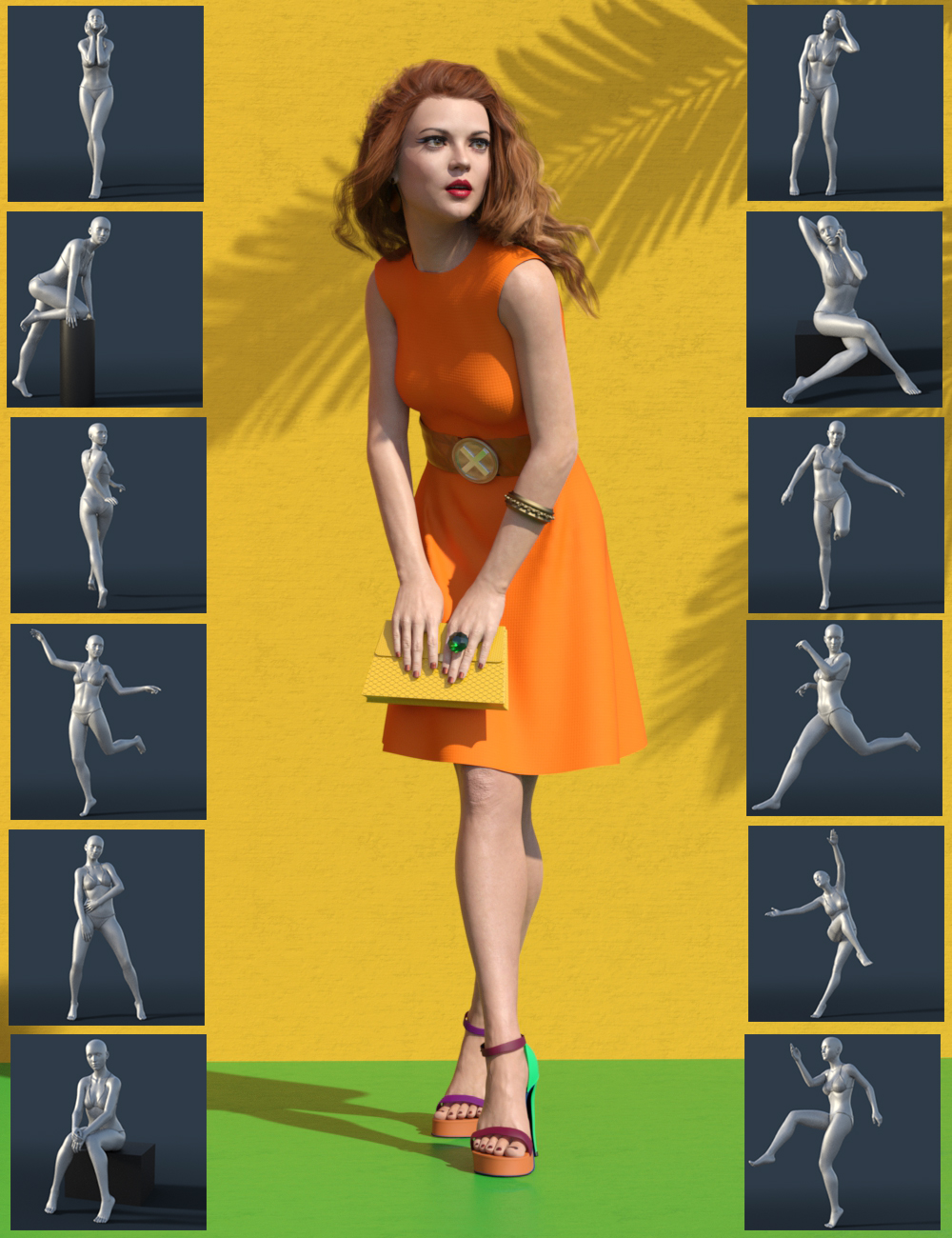 Fashion Editorial Poses and Expressions for Genesis 8 Female | Daz 3D