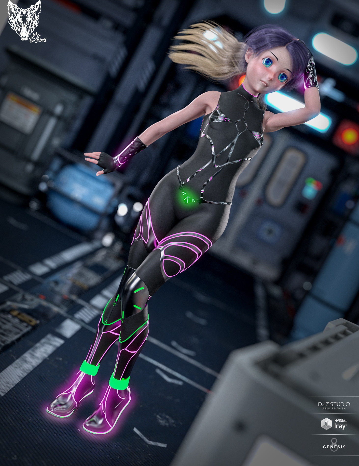 ZK Sci-Fi Outfit 01 for Genesis 8 Female(s) | Daz 3D