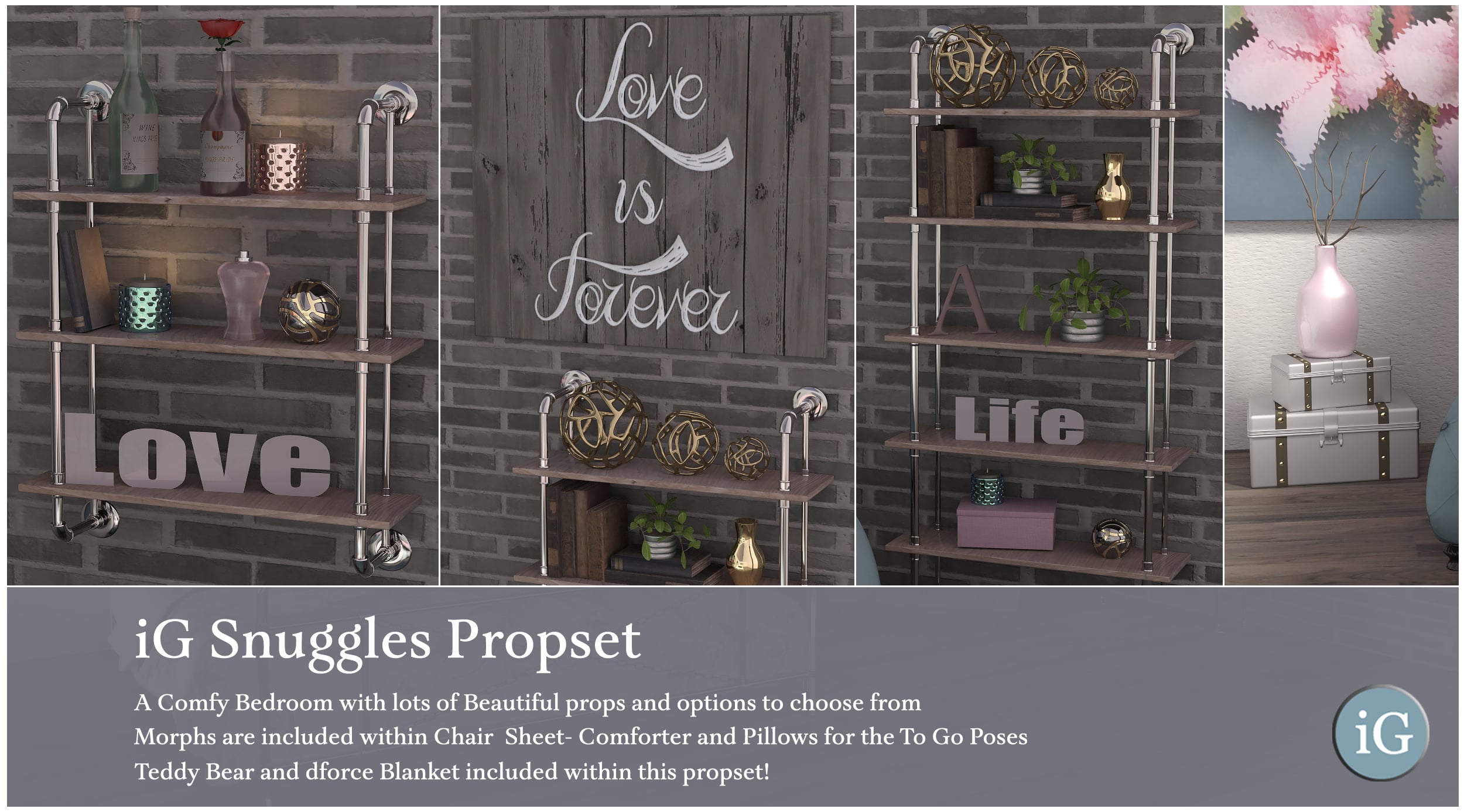 iG Snuggles Prop Set | Daz 3D