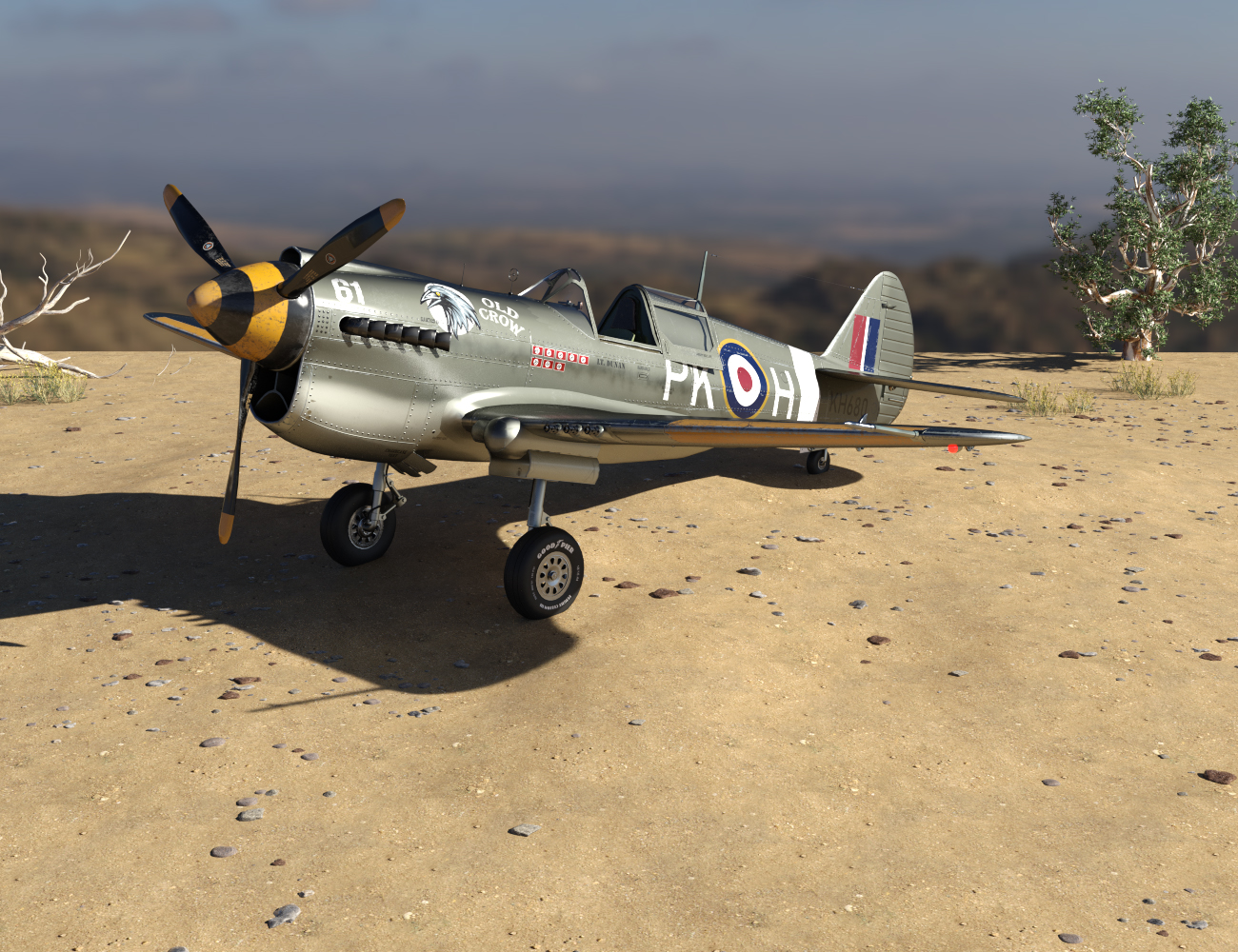 War Hawk Military Aircraft Texture Pack | Daz 3D