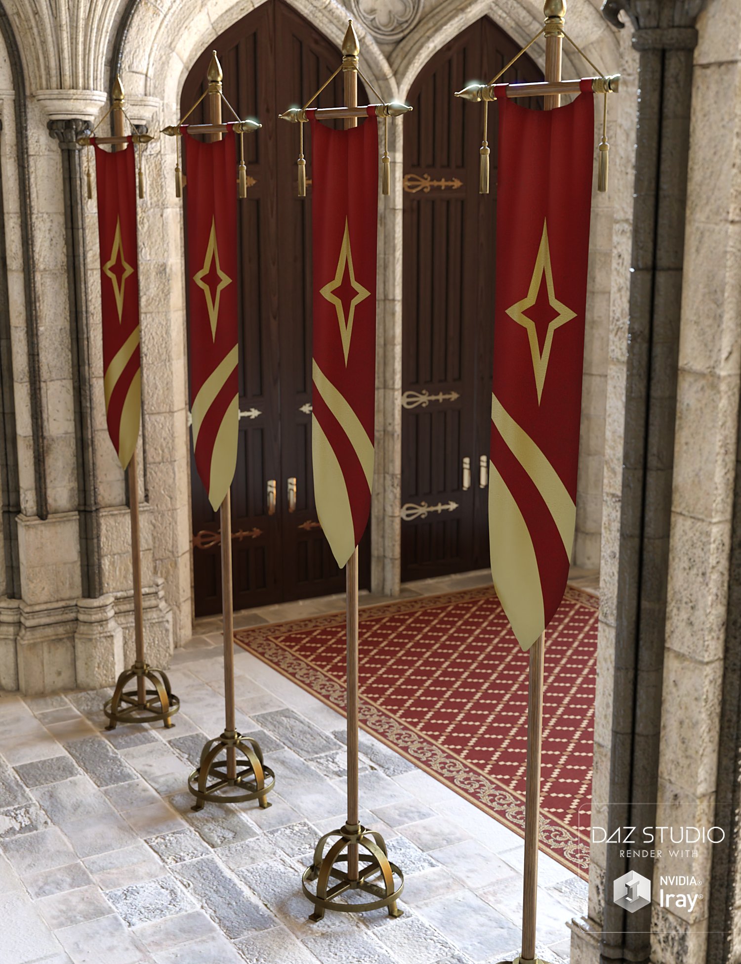Winterblack Hall Throne Room Props | Daz 3D