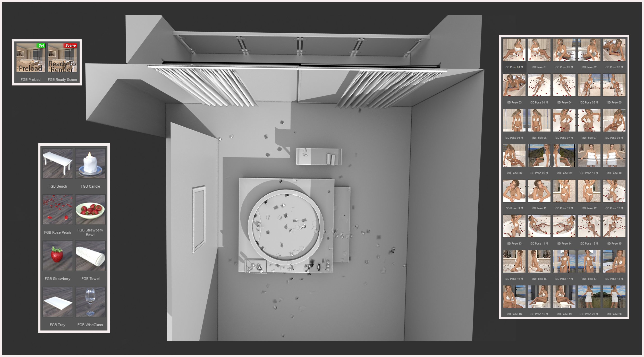 FG Elegant Bath | Daz 3D