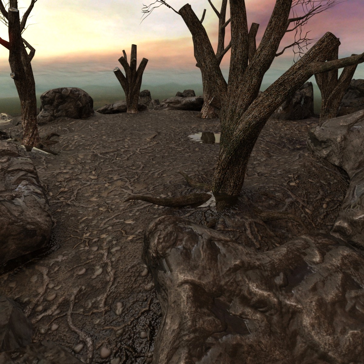 Desolate and Dead Land | Daz 3D