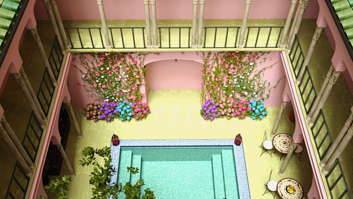 Moroccan Pool Yard | Daz 3D