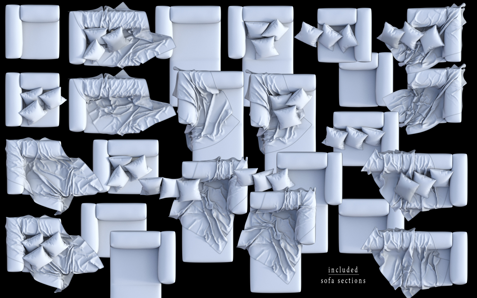 DGV_Modular Sofa & Props | Daz 3D