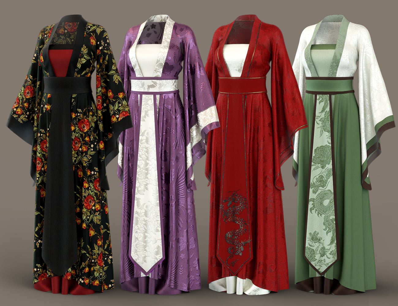 dForce Palace Robes Textures | Daz 3D