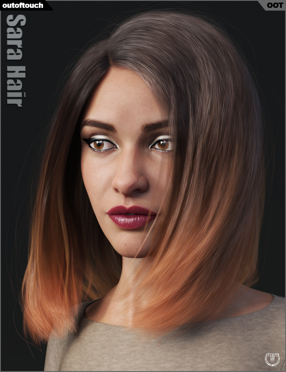 Sara Hair for Genesis 3 and 8 Female(s) | Daz 3D