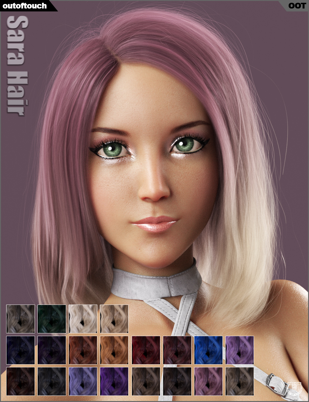Sara Hair for Genesis 3 and 8 Female(s) | Daz 3D