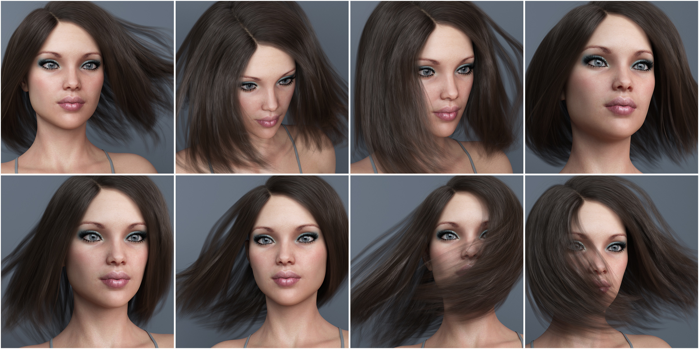 Sara Hair for Genesis 3 and 8 Female(s) | Daz 3D