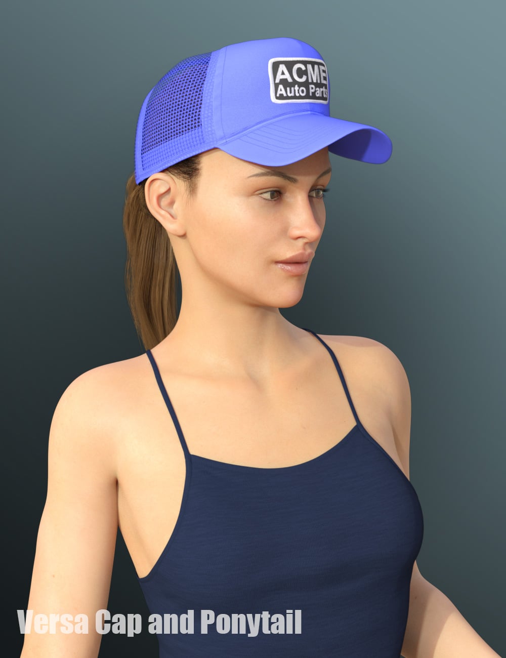 Versa Cap and Ponytail for Genesis 8 Female(s) | Daz 3D