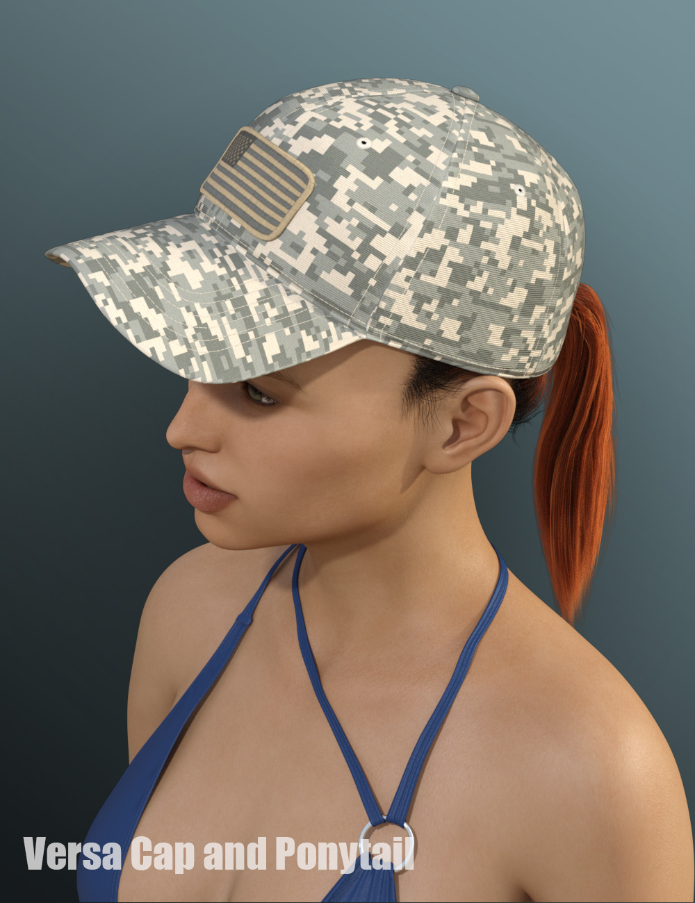Versa Cap and Ponytail for Genesis 8 Female(s) | Daz 3D