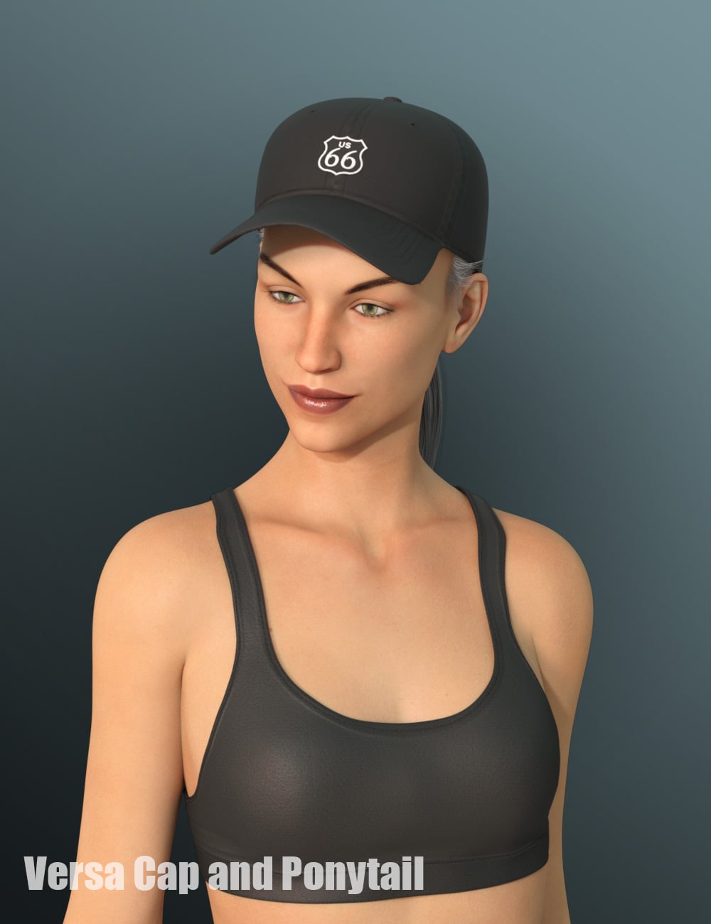 Versa Cap and Ponytail for Genesis 8 Female(s) | Daz 3D