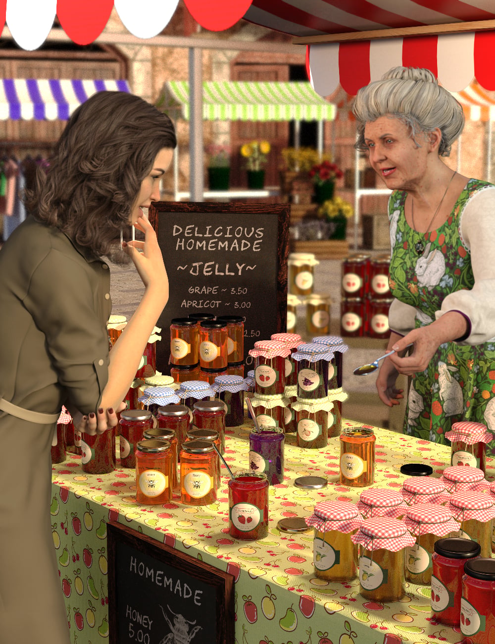 Market Stall and Props | Daz 3D