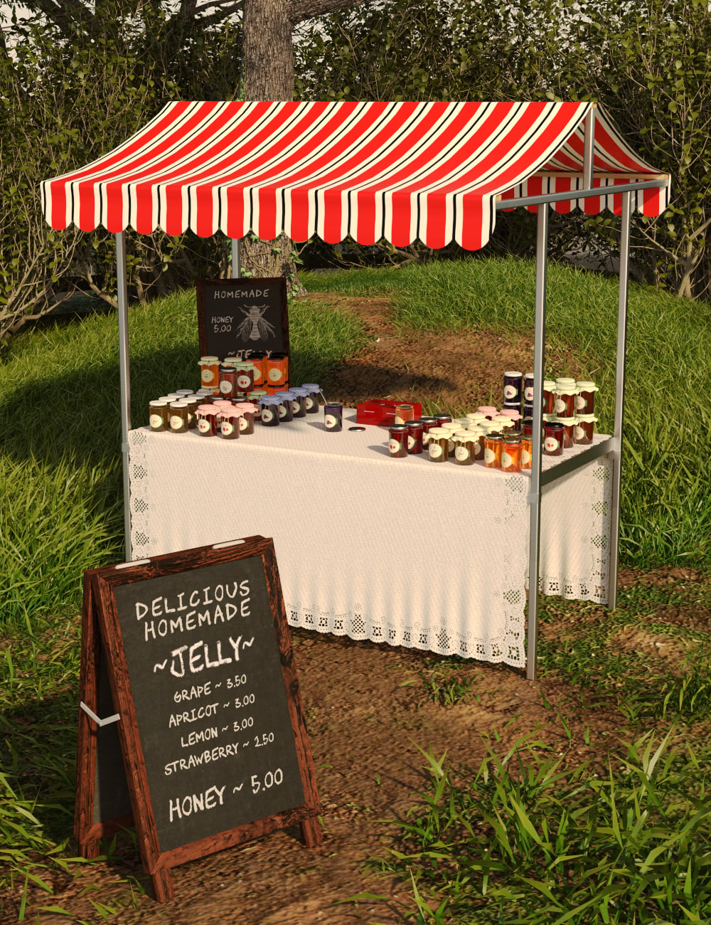 Market Stall and Props | Daz 3D