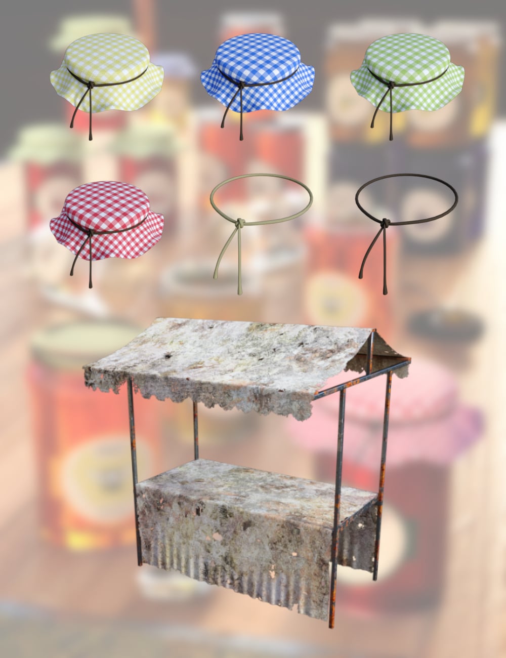 Market Stall and Props | Daz 3D