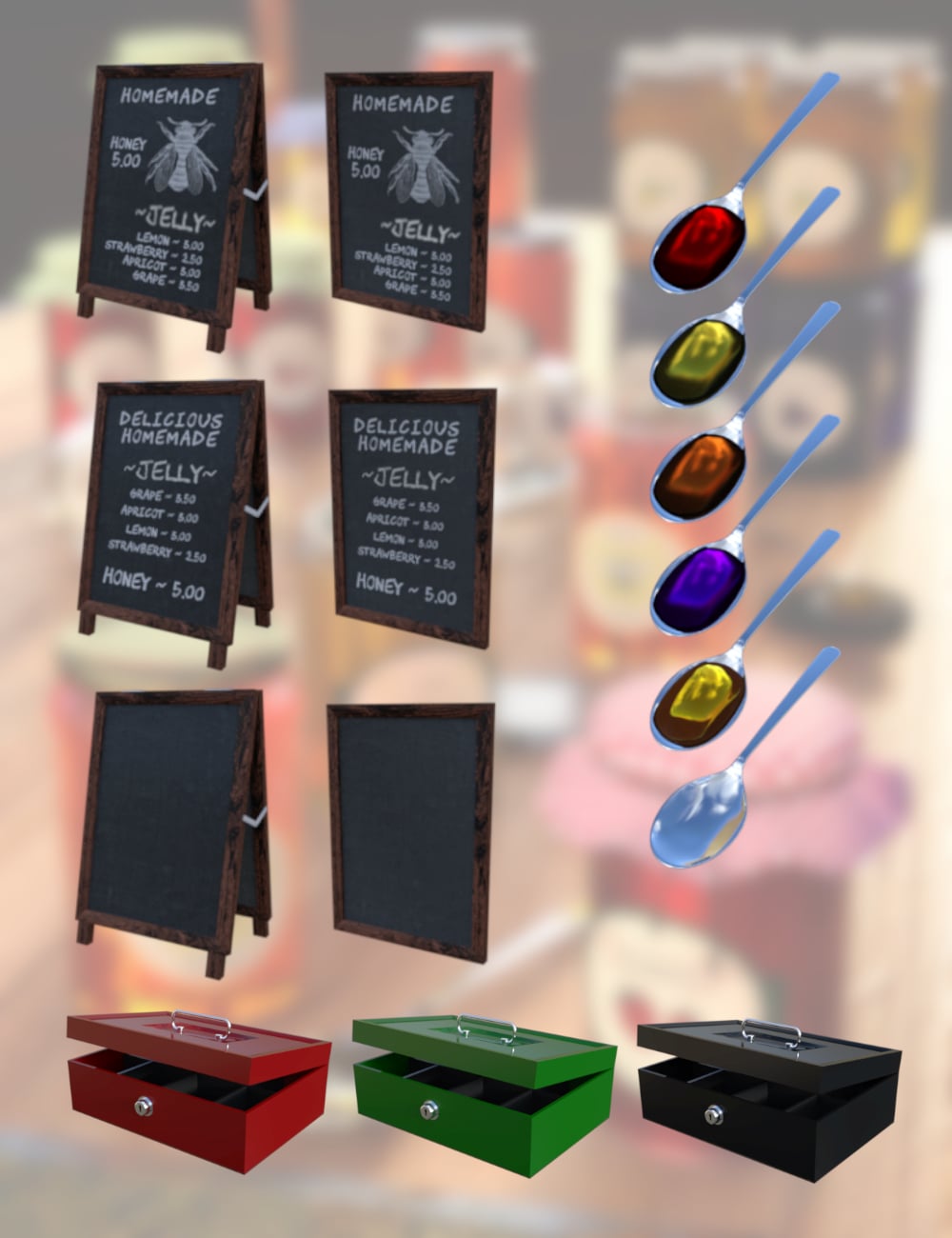 Market Stall and Props | Daz 3D