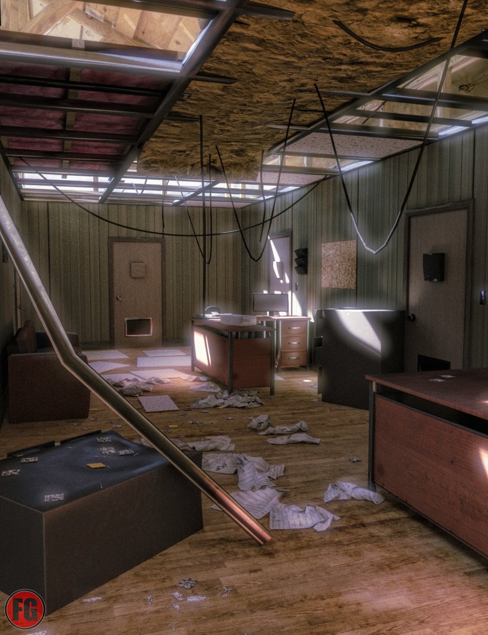 FG Destroyed Office | Daz 3D