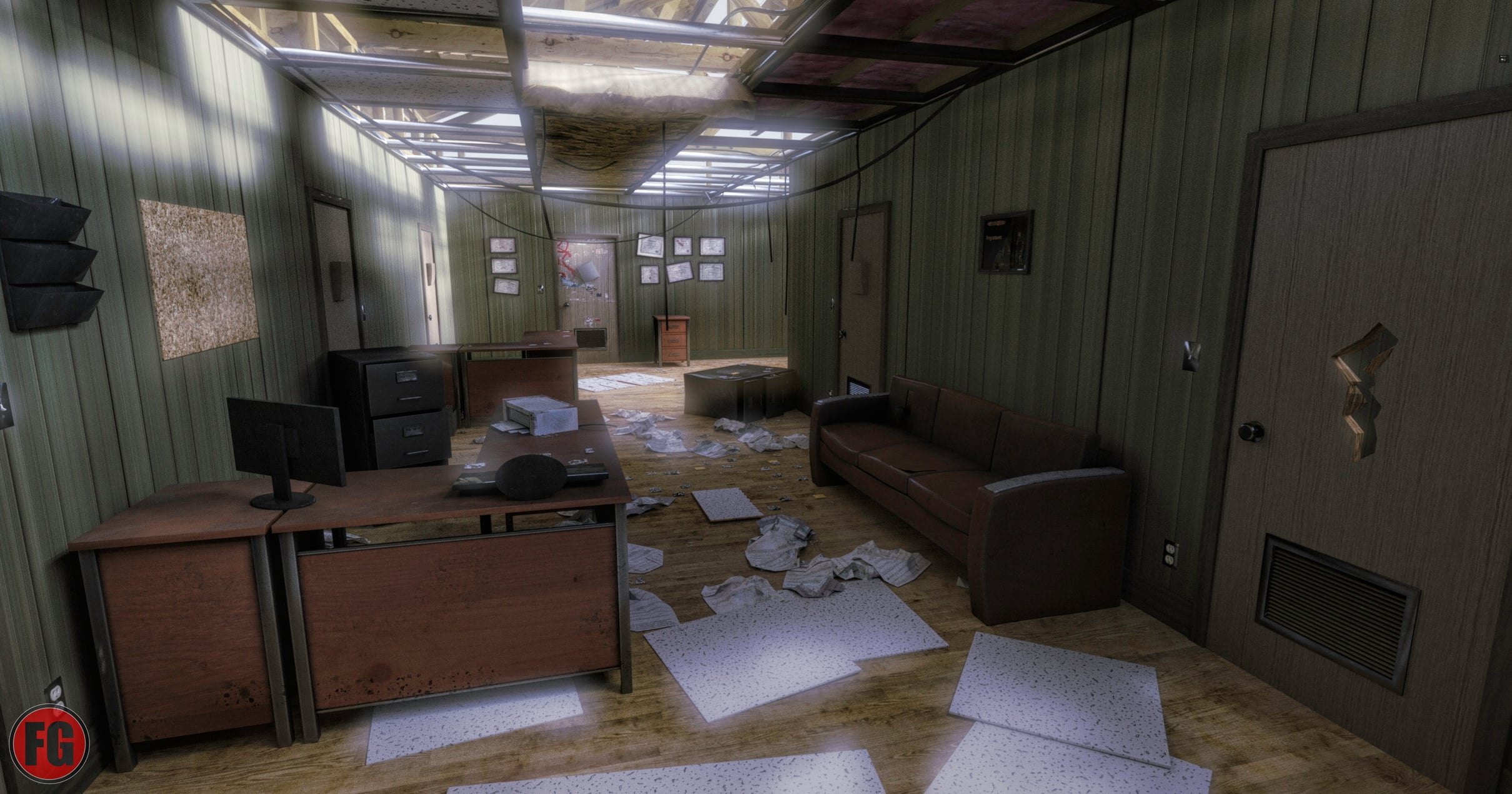 FG Destroyed Office | Daz 3D