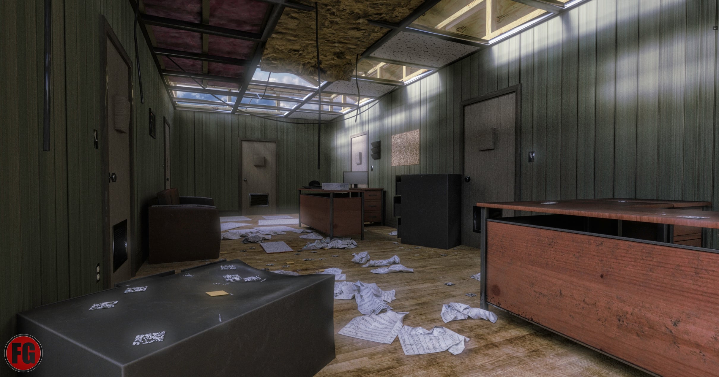 FG Destroyed Office | Daz 3D