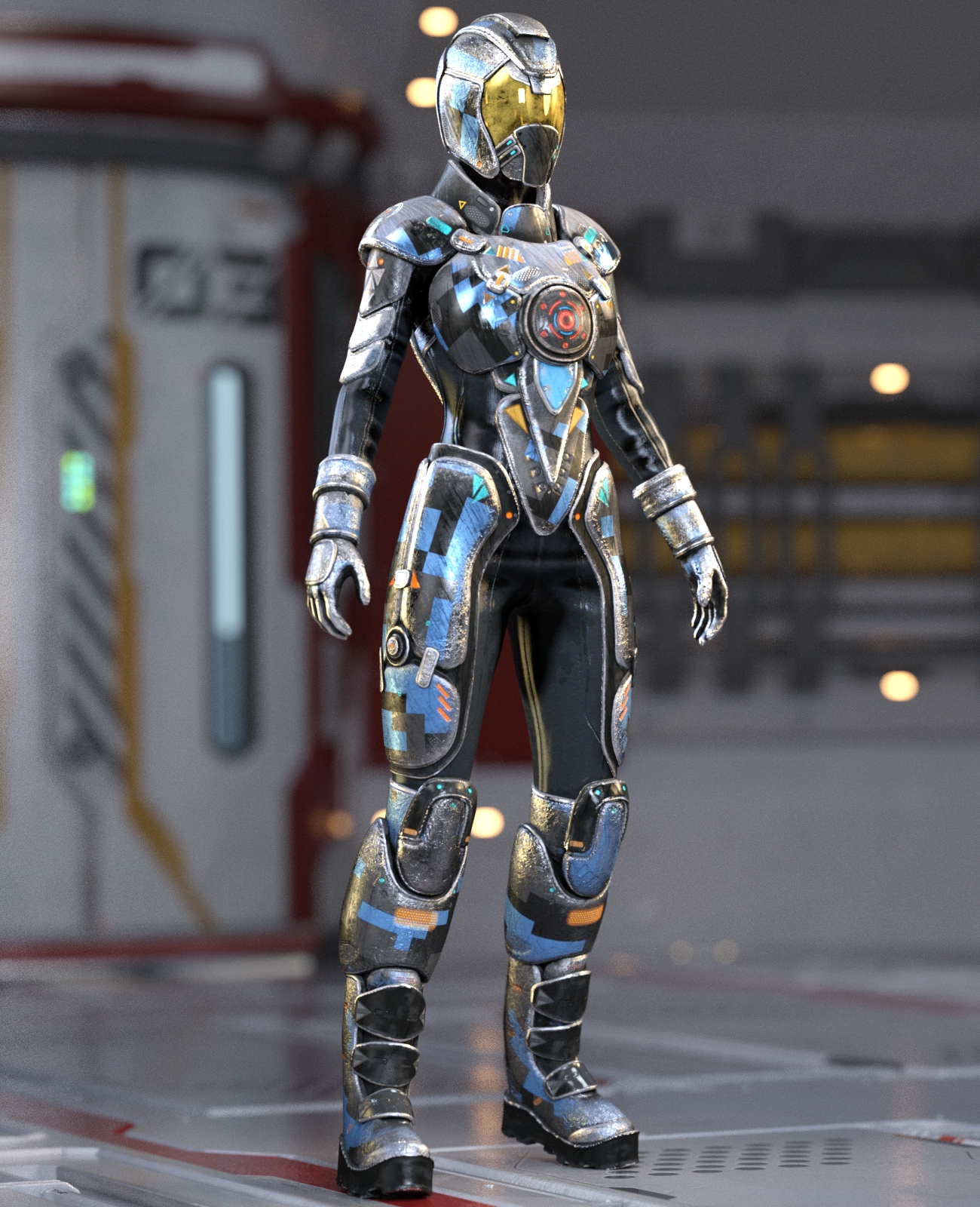 Galactic Sci-Fi Suit for Genesis 8 Female(s) | Daz 3D