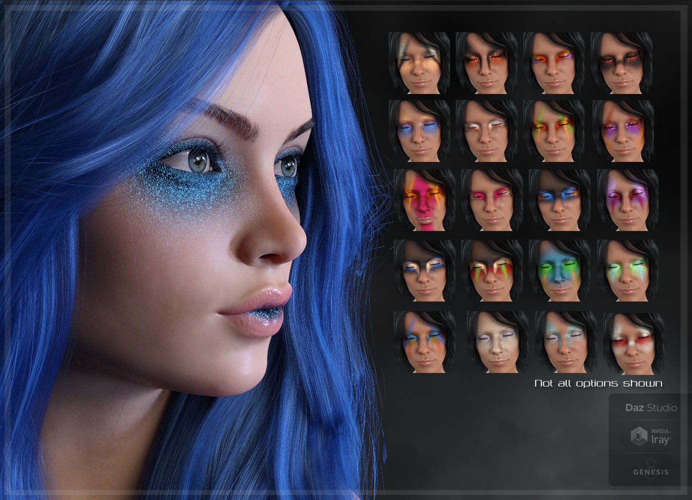 Stardust Glitter Fantasy Makeup | Daz 3D