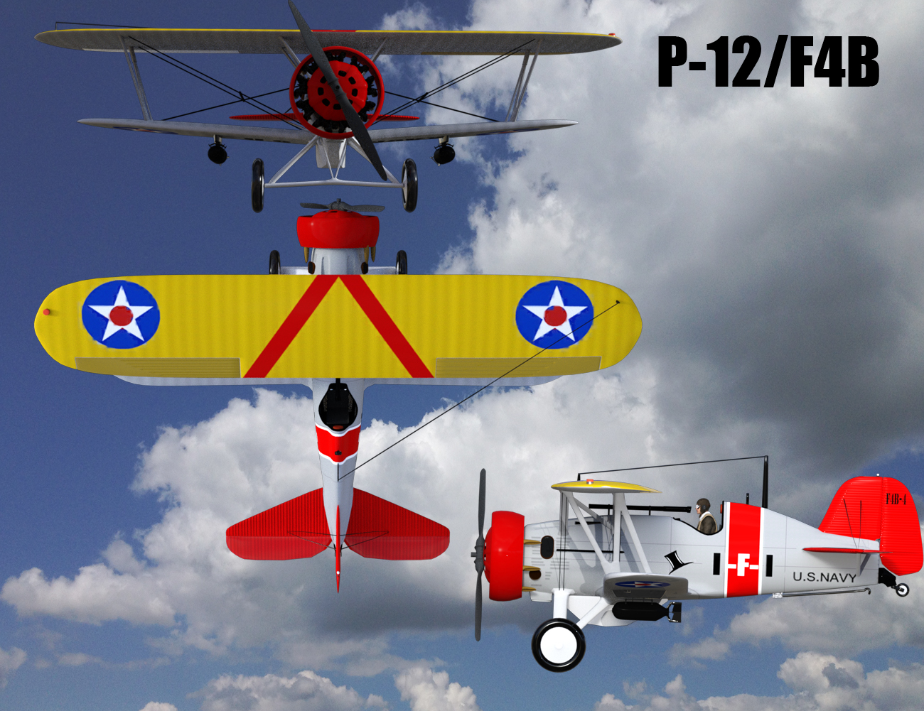 Blue Sky P-12 F4B | Daz 3D