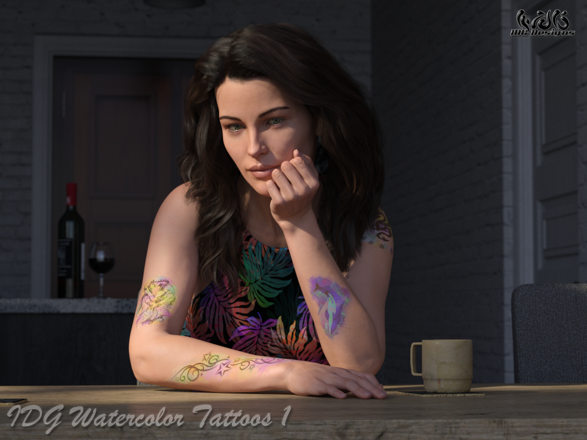 IDG Watercolor Tattoos 1 | Daz 3D