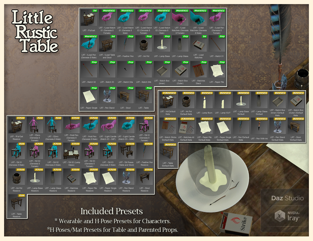 Little Rustic Table | Daz 3D
