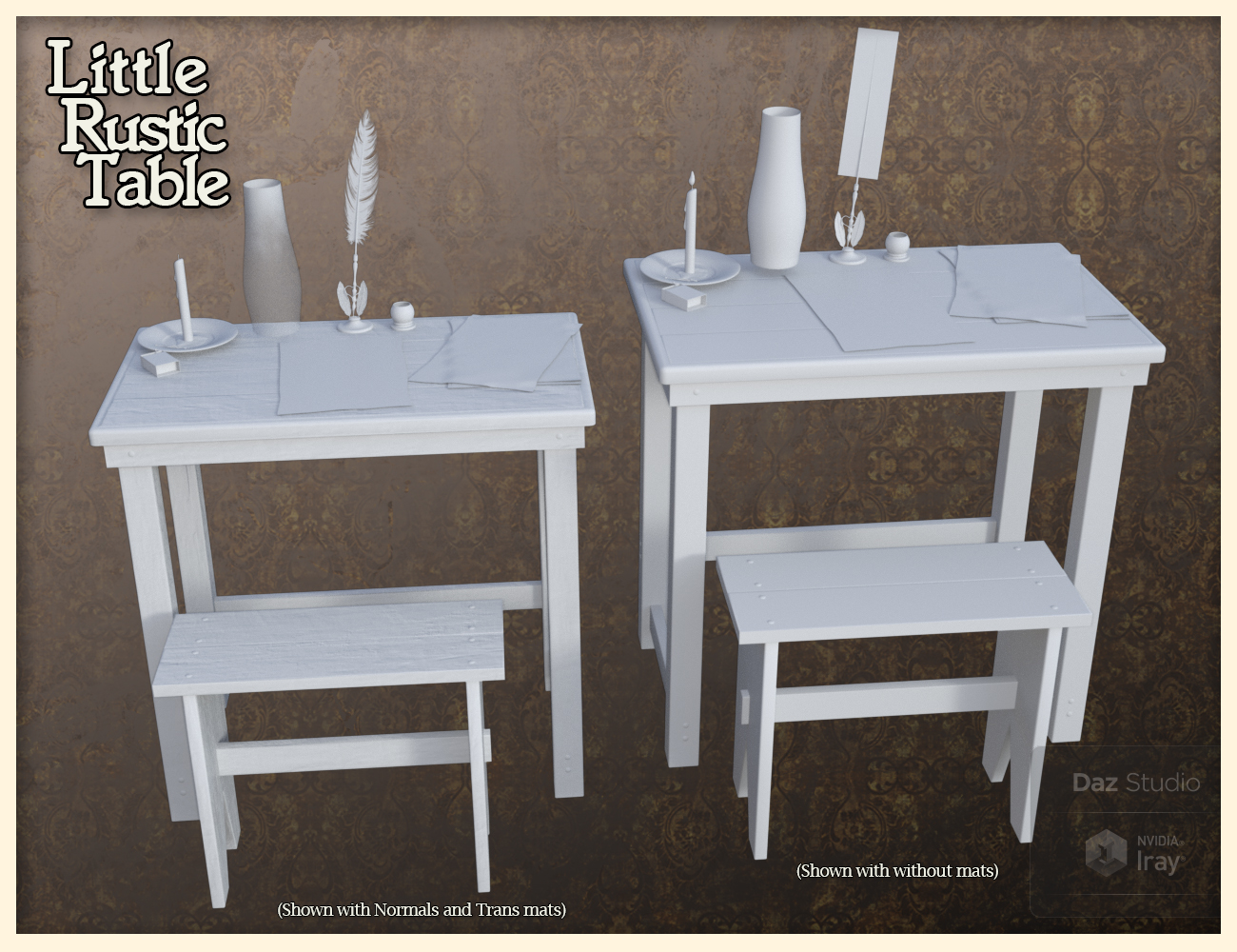 Little Rustic Table | Daz 3D