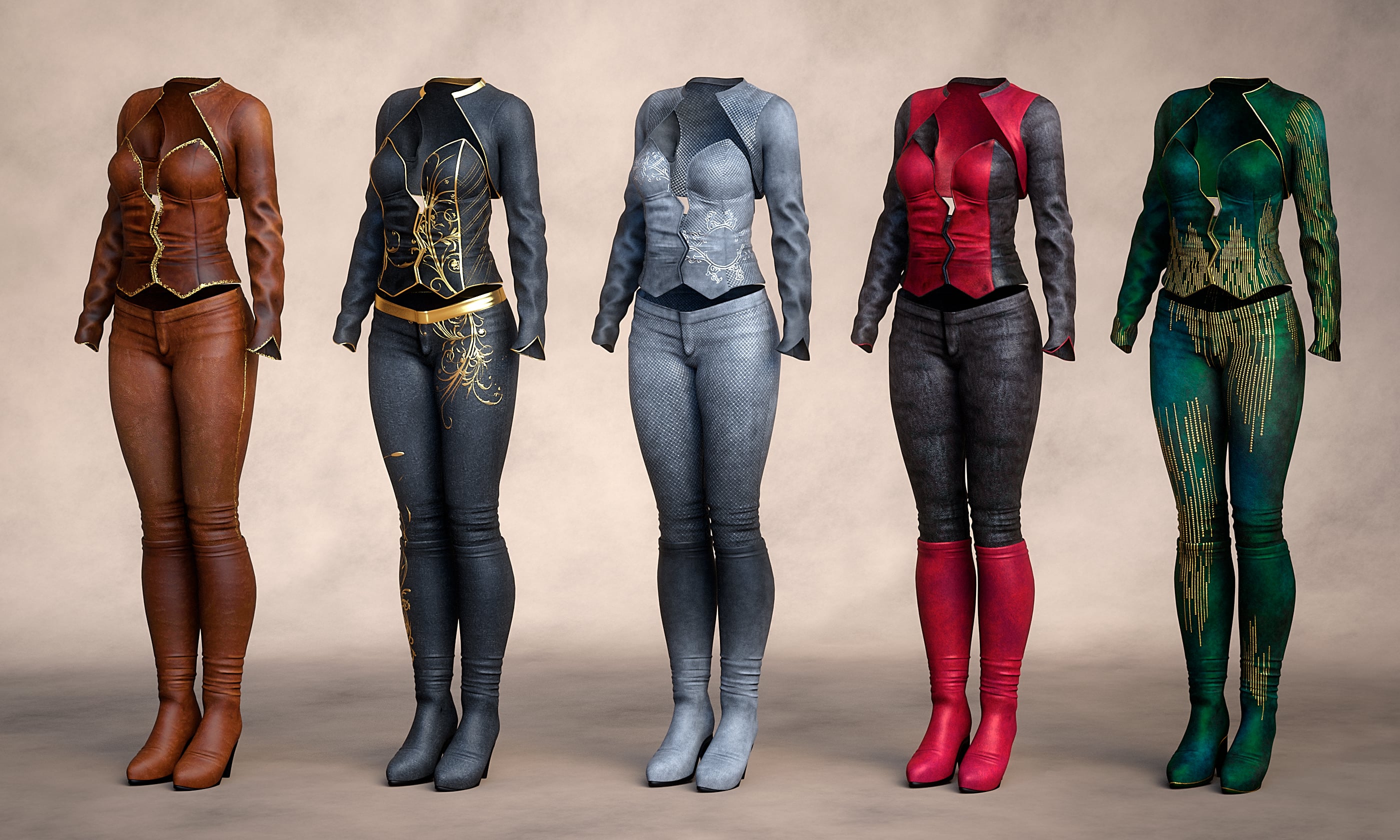 Inferno Outfit Textures | Daz 3D