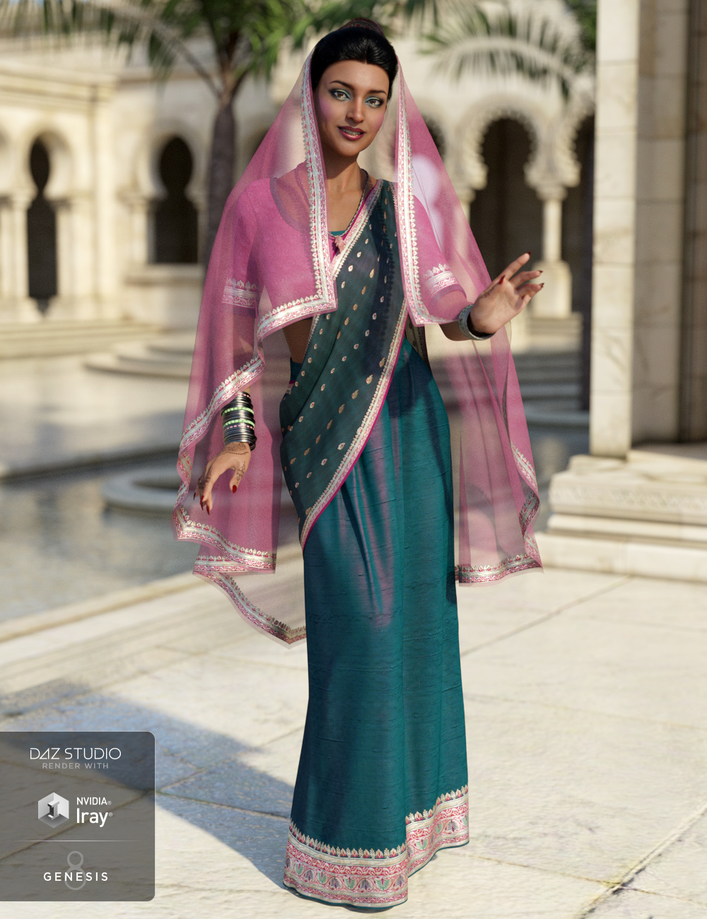 dForce Bollywood Bride Textures | Daz 3D