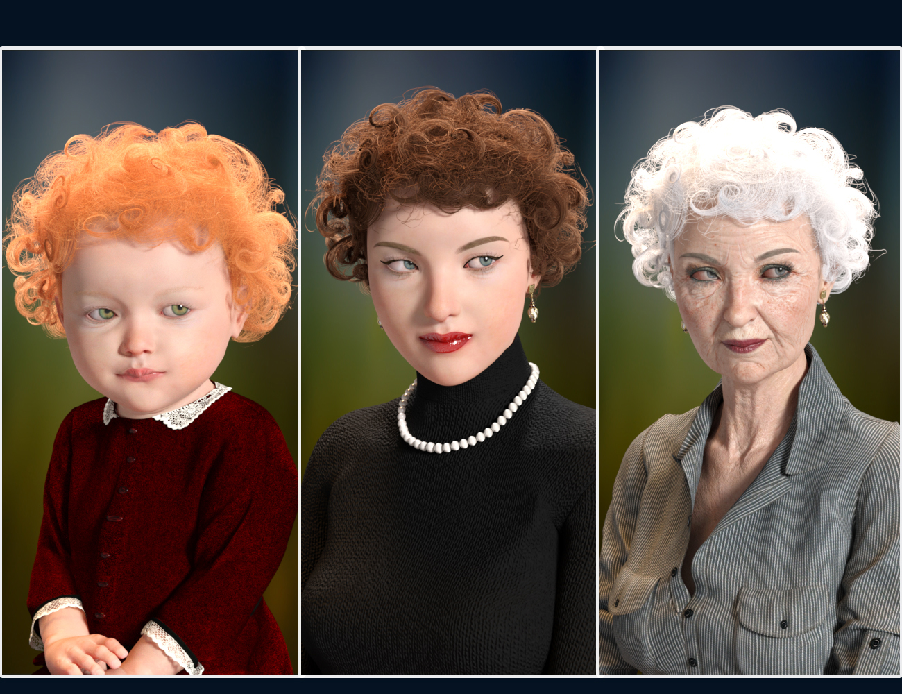 Cute Baby Hairs for Genesis 8 Female(s) | Daz 3D