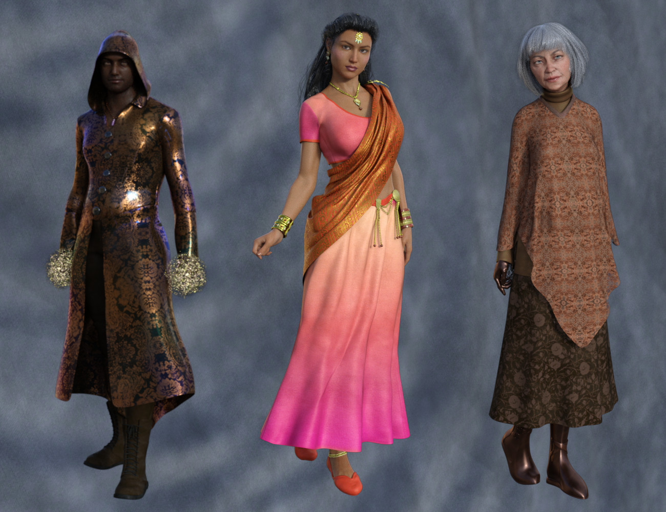 FSL Classic Elegance Clothing Shaders for Iray | Daz 3D